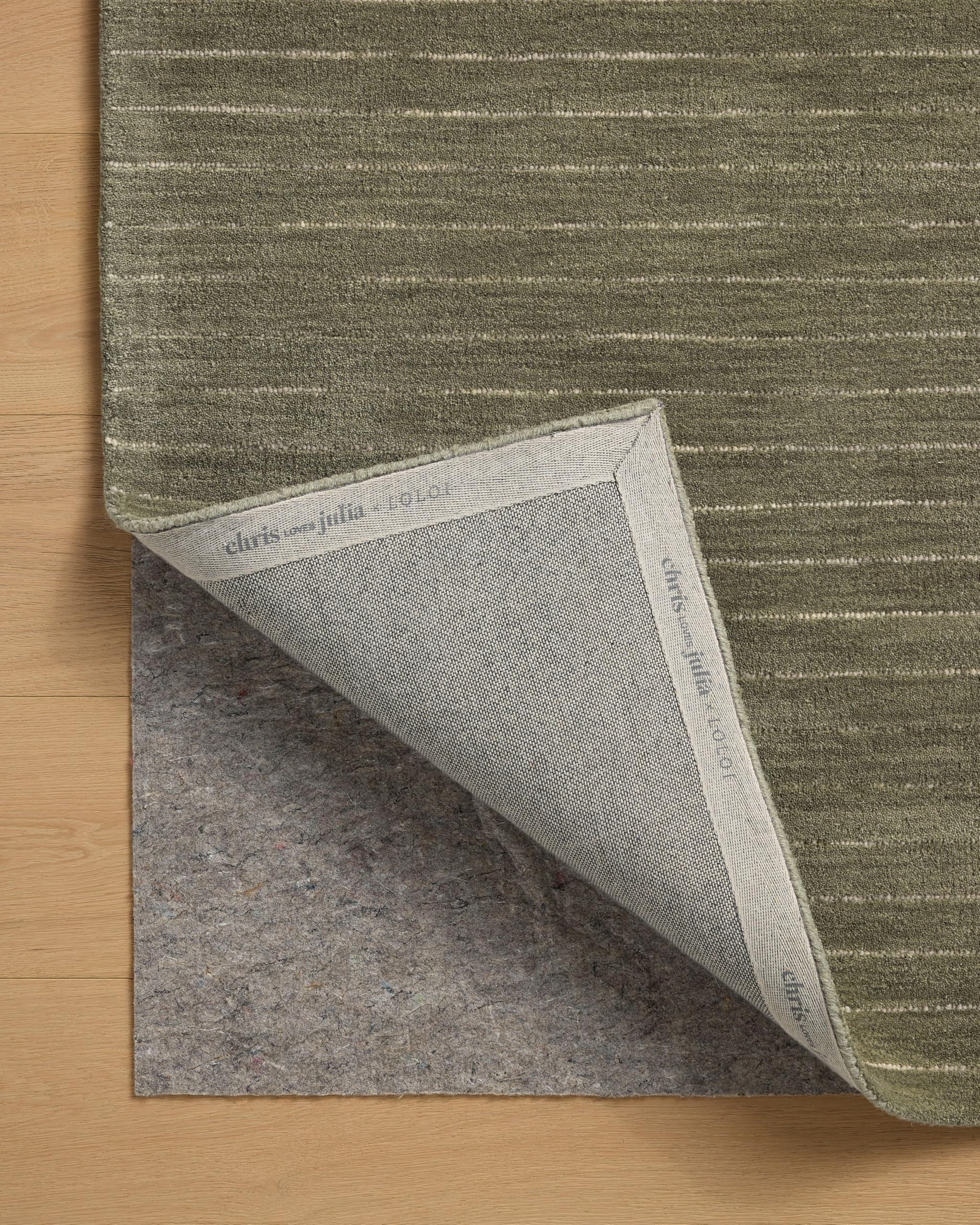 Loloi Chris Loves Julia Henry Collection HEY-01 Olive/Ivory 7'-9" x 9'-9", .50" Pile Height, Area Rug