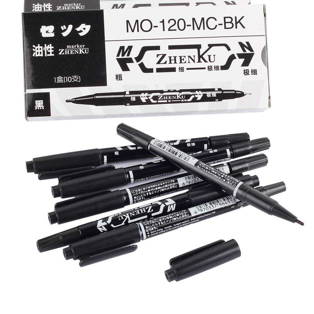 FARUTA 10pcs Tattoo Skin Marker Scribe Tattoo Piercing Pen Body Art Supply Tool