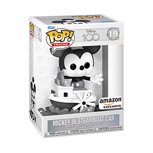 Funko Pop! Train: Disney 100 - Mickey in Steamboat Car, Mickey Mouse, Amazon Exclusive