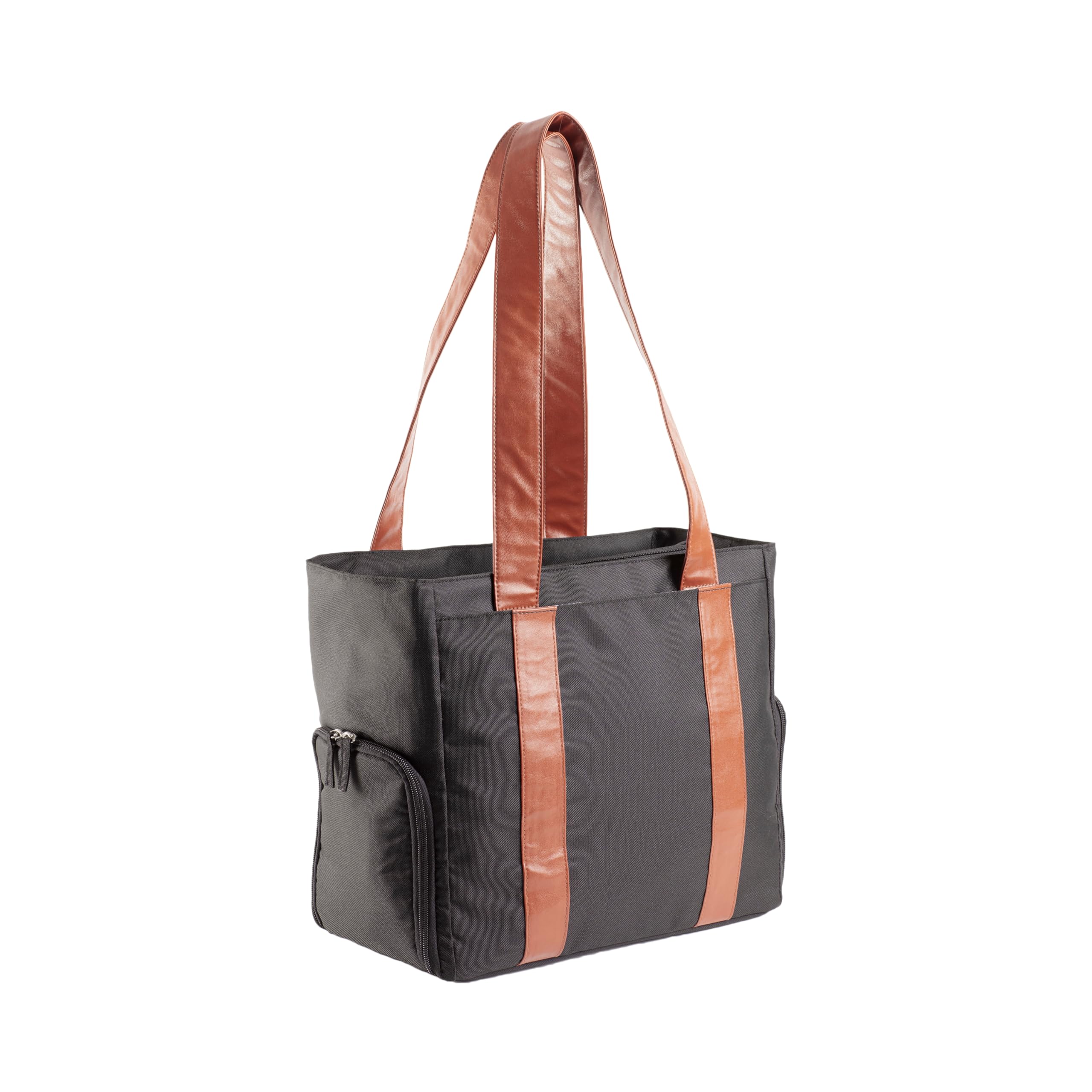 Dr. Brown's Breast Pump Carryall Storage Diaper and Tote Bag - Heather Gray and Black