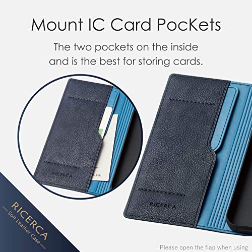 ELECOM-Japan Brand- Premium PU Leather Case Soft & Smooth Texture Flap Type/Compatible with iPhone 11 Pro/Royal Navy/PM-A19BPLFYILNV