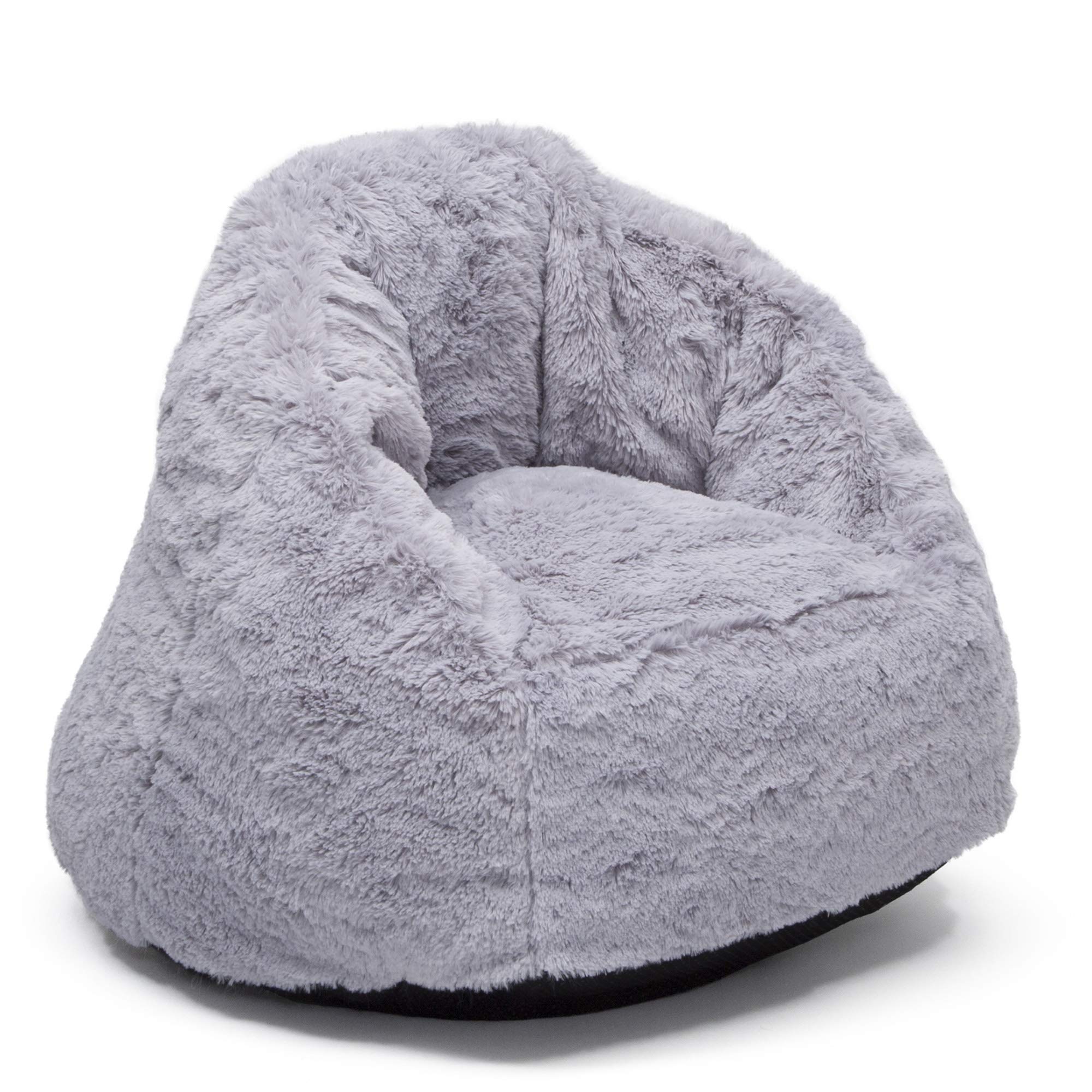 Delta Children Snuggle Foam Filled Chair, Toddler Size (for Kids Up to 6 Years Old), Grey