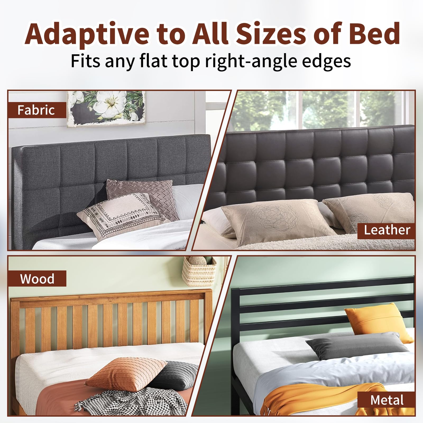 LUOLAO Clear Acrylic Floating Headboard Shelf Set of 4, Bed Caddy and Bedside Shelf Easily Expand Space, Bedside Storage Platform and Organizer for Dorm Room and Bunk Bed, Adhesive Shelf