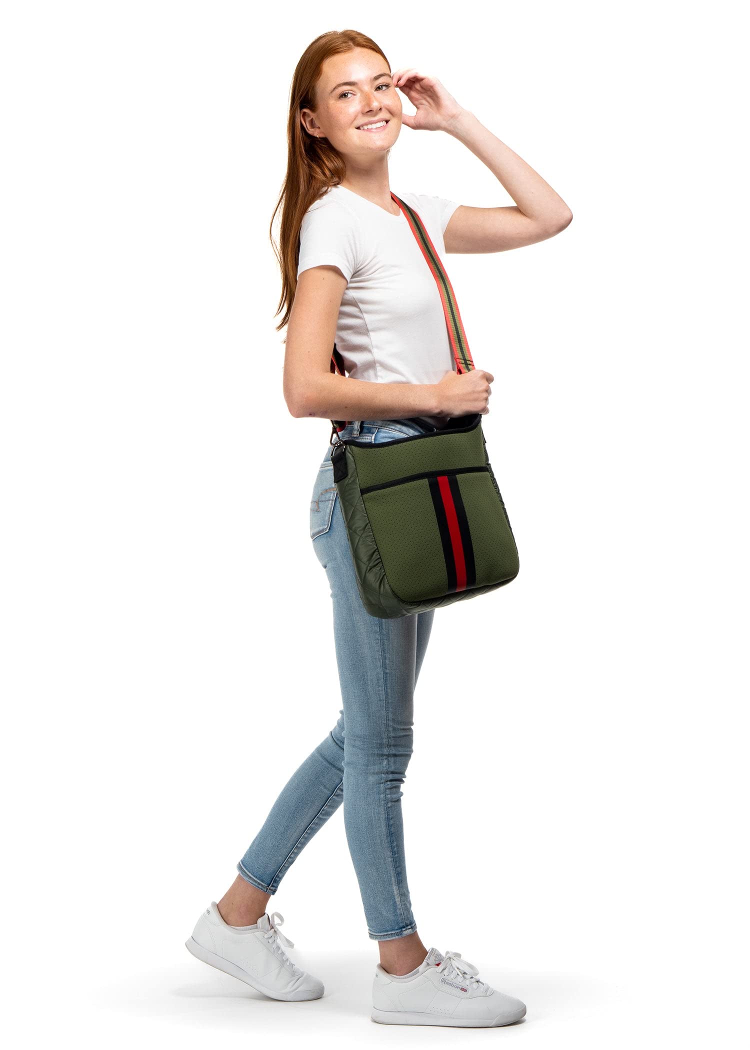 Haute Shore - Blake Avenue Neoprene Crossbody Bag, Army Green
