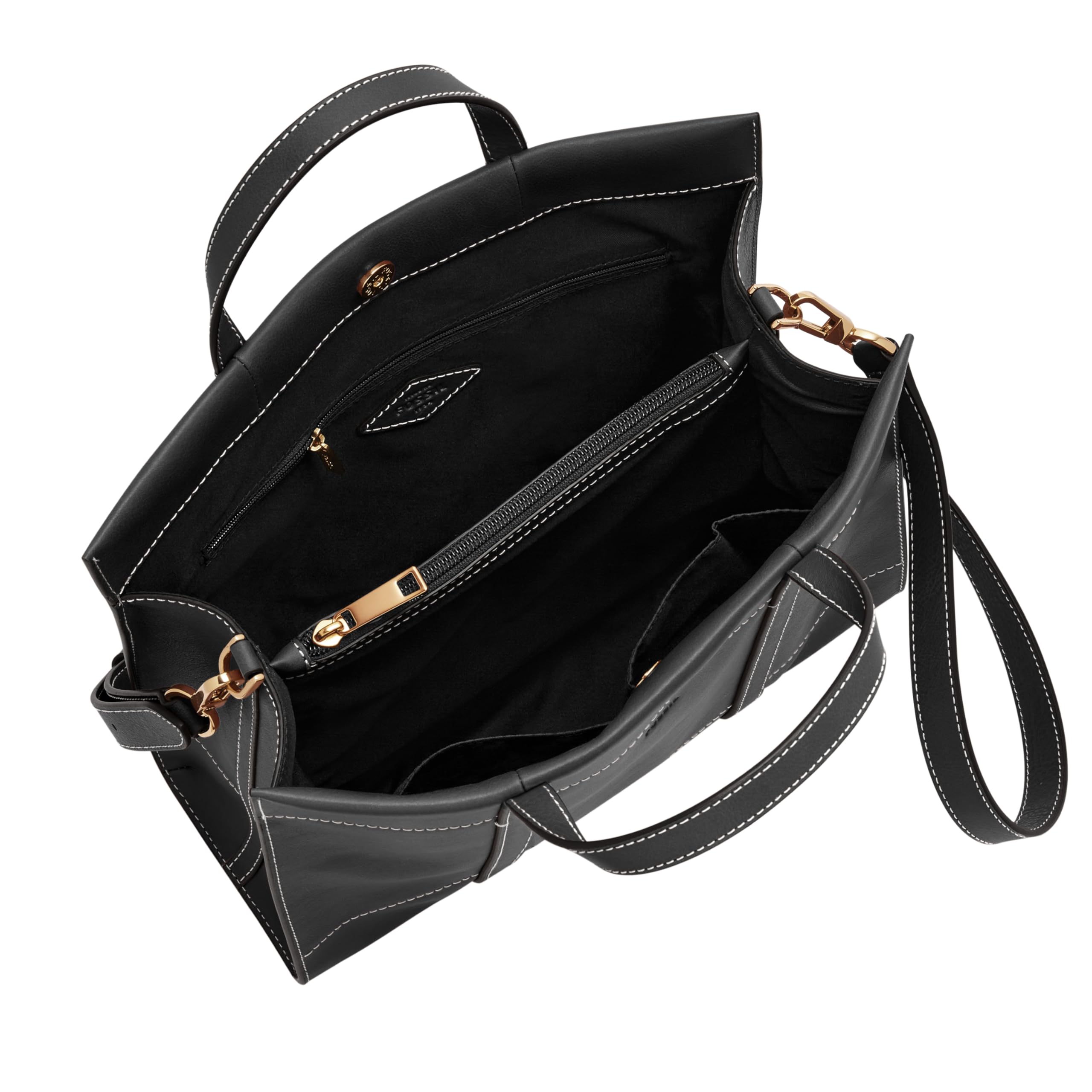 Fossil Women's Carmen Leather Shopper Tote Purse Handbag