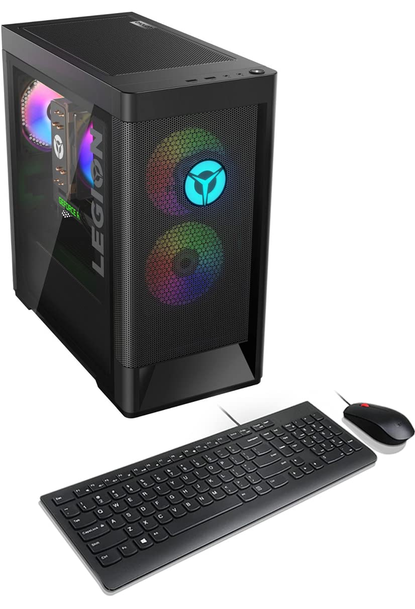 Lenovo Legion Tower 5i Gaming & Entertainment Desktop PC (Intel i5-12400 6-Core, 16GB DDR5 4400MHz RAM, 128GB PCIe SSD + 2TB HDD (3.5), Win 11 Pro) with MS 365 Personal, Hub