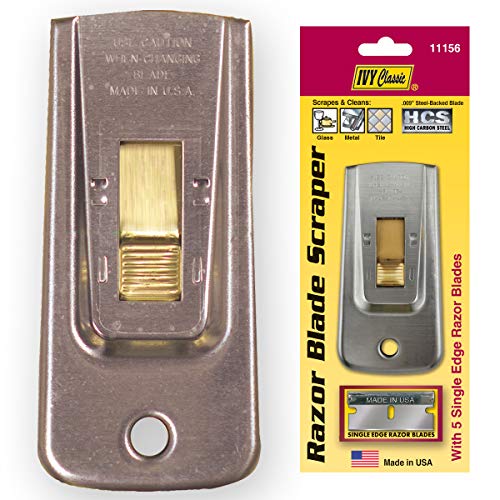 IVY Classic 11156-3: Razor Blade Scraper with 5 Blades, USA, Contains 3 Scrapers + 3 Packs of 5 Blades