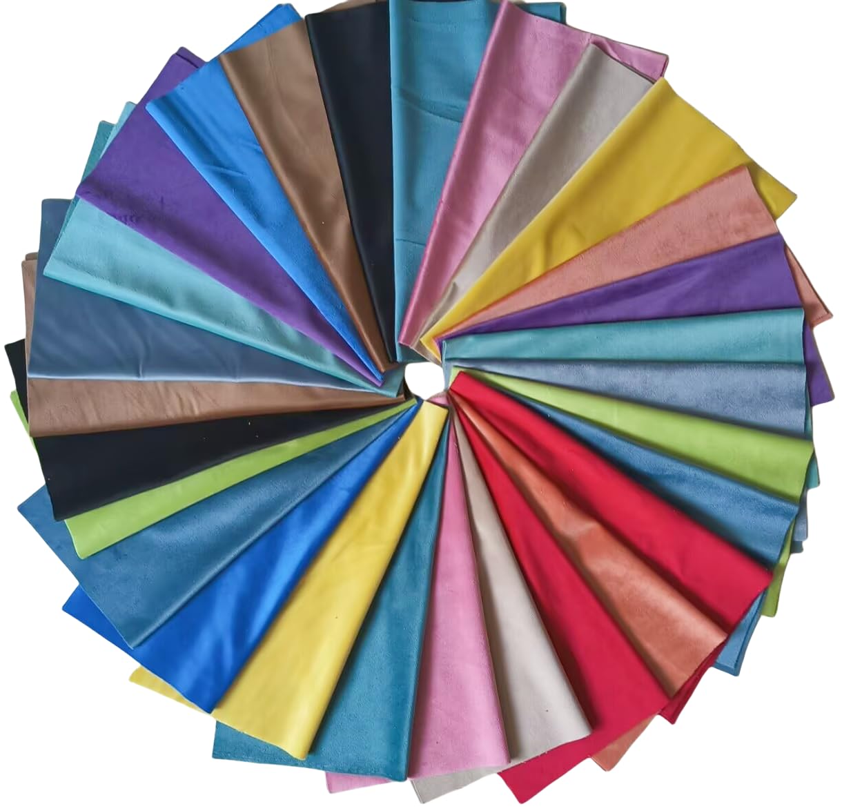 longshine-us 28pcs 12 x 12 Inch DIY Fabric Crystal Dutch Velvet Short Plush Decorative Cloth Jewelry Cloth Fabric Sheet Pack DIY Craft Patchwork Sewing Squares Assorted Colors