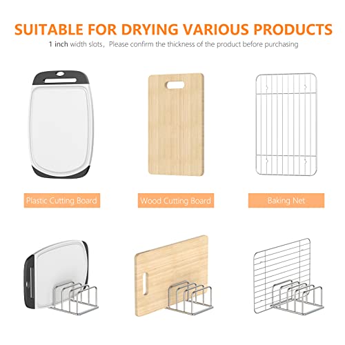 KORRTFID Cutting Board Holder Stand, Cutting Board Storage Rack, Cutting Board Organizer, 304 Stainless Steel Cutting Board Holder, Cookie Sheets Organizer (1.0 Inch Width Slots)
