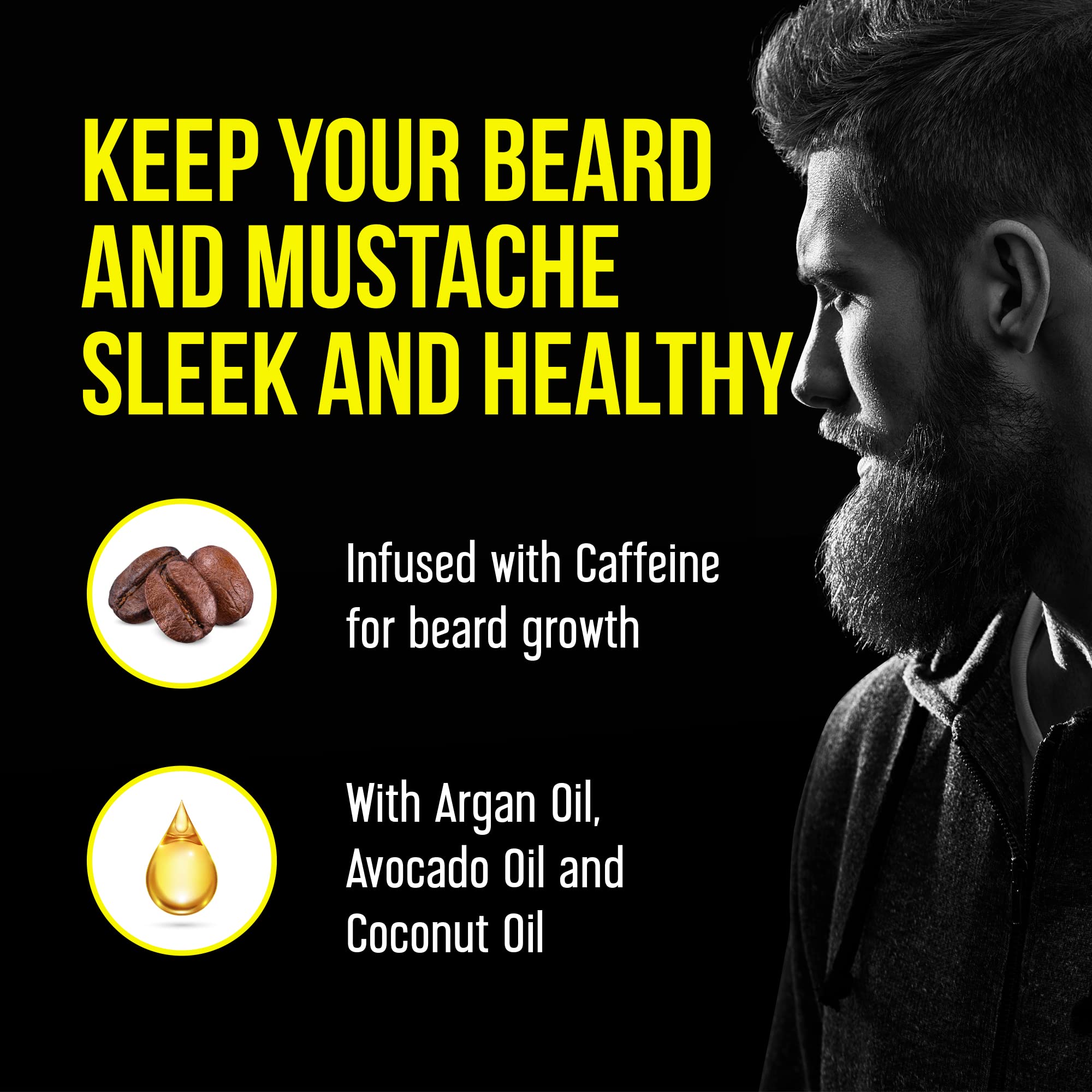 Delta Genesis Beard Roar XL (4 fl oz / 120 ml) | Growth Stimulating Beard Shampoo | Essential Facial Hair Product for Men | Softens and Moisturizes Mustache | With Coconut, Avocado, and Argan Oils