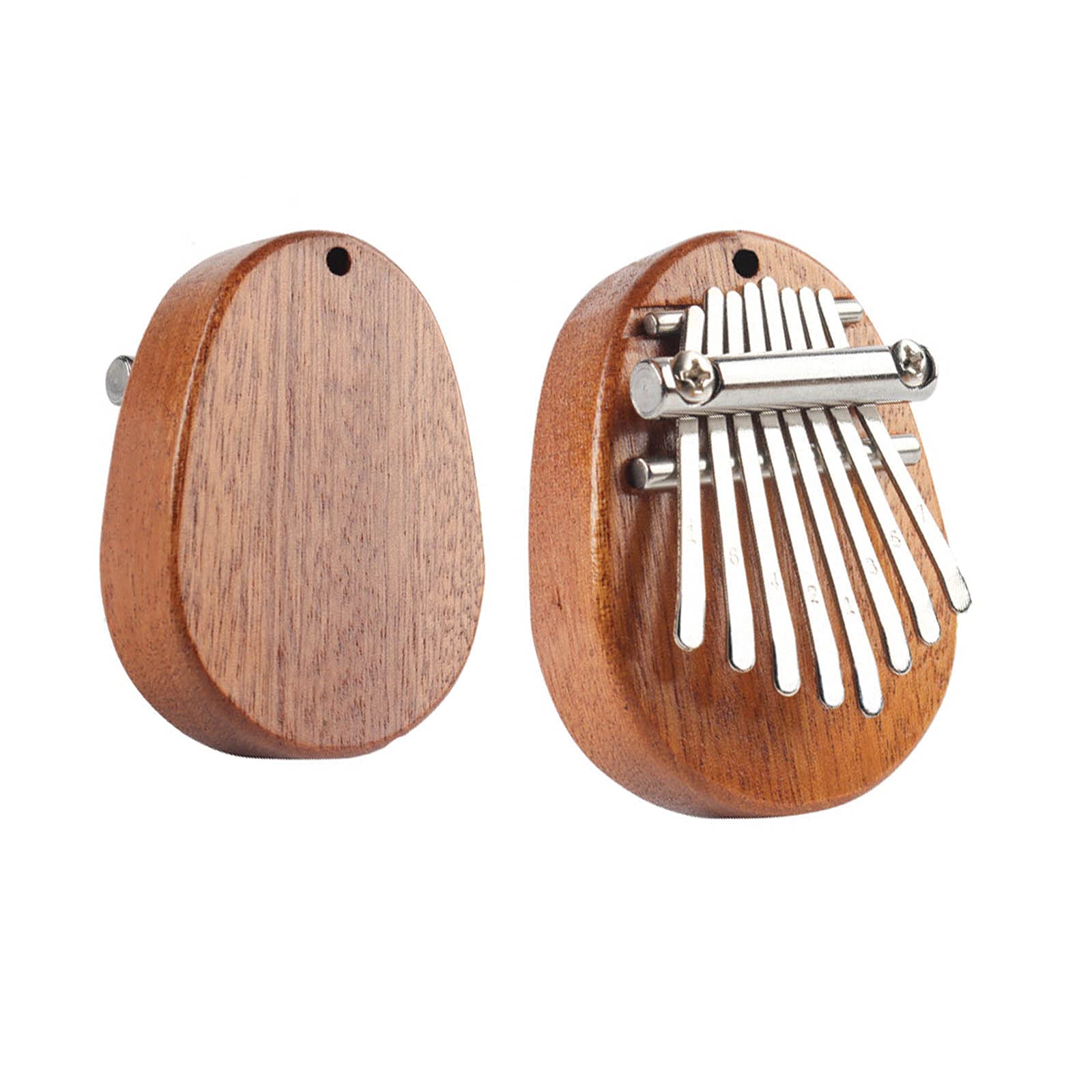 Exotic Nepal Kalimba 8 Keys Thumb Piano with lanyard Portable Mini Piano Musical instruments Good Valentine Gift Finger Piano Gift, 202109, brown