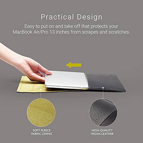 ELECOM Soft Leather Sleeve 13 inch MacBook Air MacBook Pro Case and Stand Heat Dissipation Lightweight Easy Install/Off BM-IBMNOM2013BK