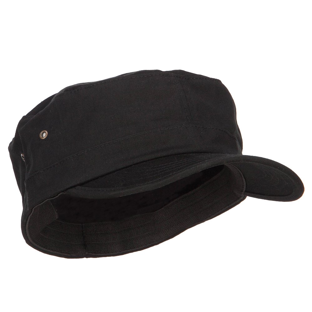 e4Hats.com Big Size Fitted Trendy Army Style Cap - Black 2XL-3XL