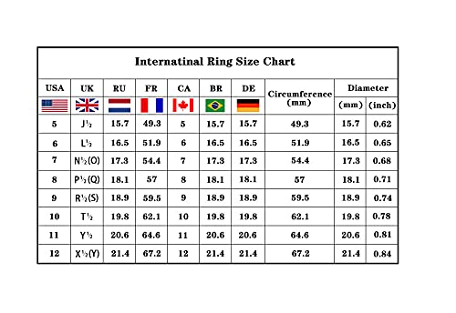 Fashion Natural Sapphire Ring in Sterling Silver Round Perfect Cut 6 Stone Cubic Zirconia Ring CZ Eternal Engagement Wedding Ring Women's Ring (US Code6-10) (7)
