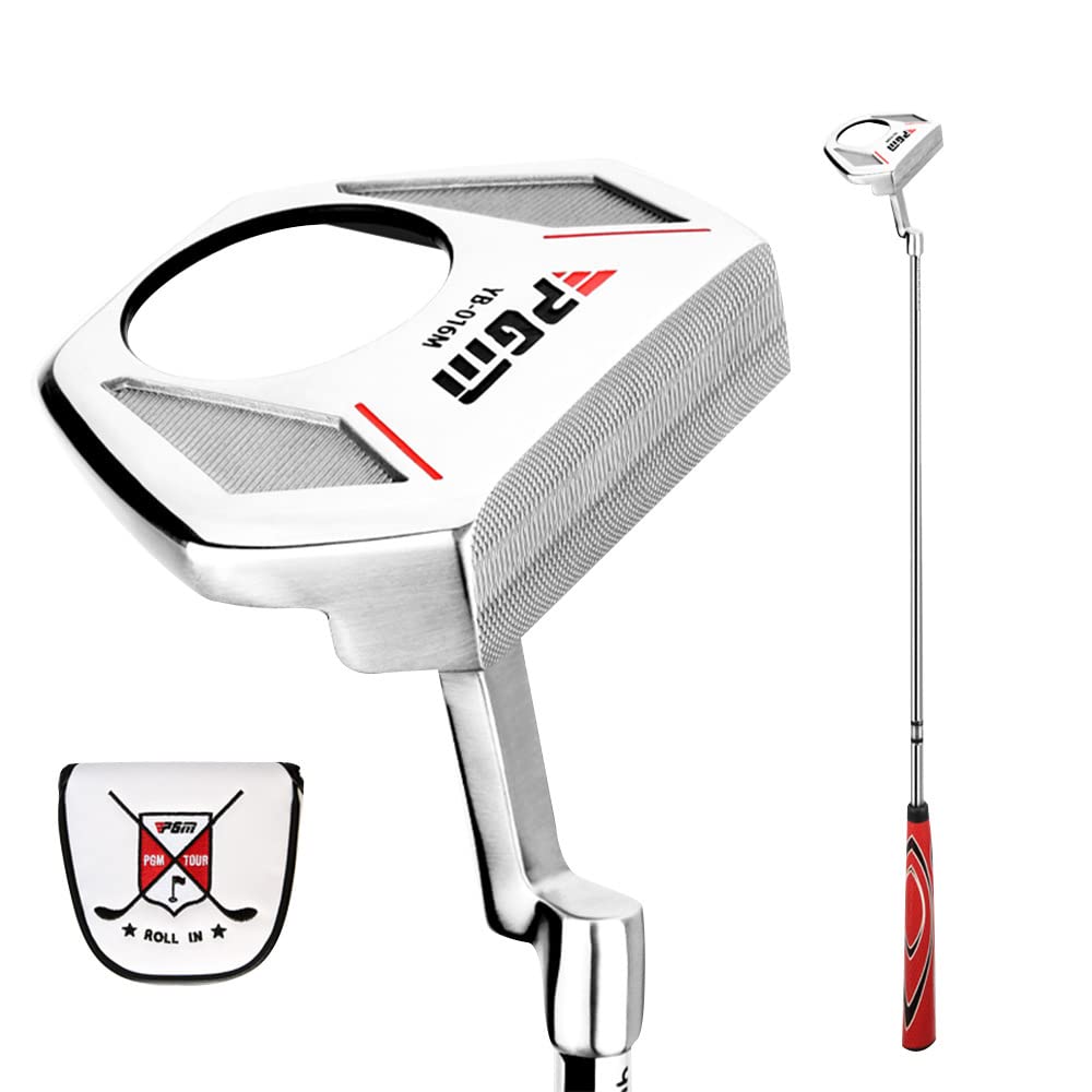 Golf Putters Mens Mallet Putter Womens Golf Club Putter with Golf Ball Picking Function and Golf Headcover (Silver)