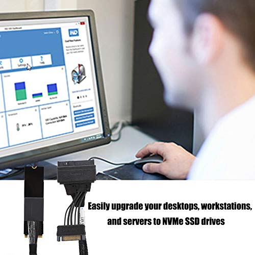 Jopwkuin M.2 Cable, SF 8639 Cable Various Devices Applicable Simple Installation No Power Supply Easily Upgrade Servers for Computer for Servers to NVMe SSD Drives