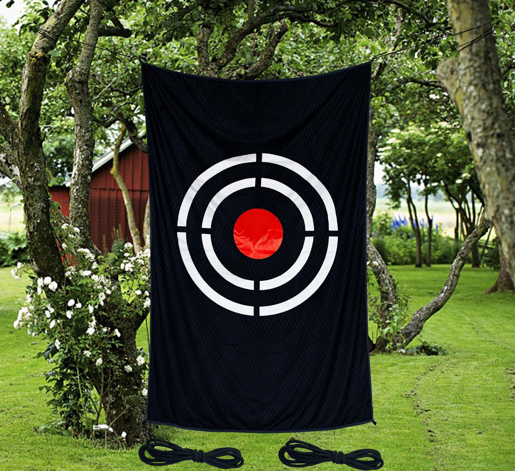 Golf Target Cloth Golf Target for Net Replacement Target Golf Hitting Net Target Golf Practice Target Golf Training Aids Indoor Outdoor 5X6FT Black