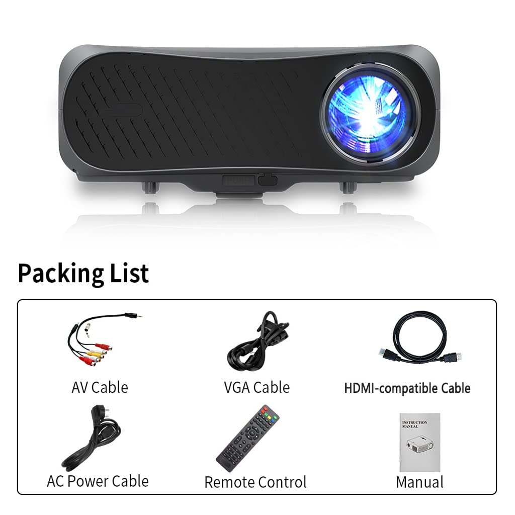 FZZDP Home Projector Led Home Theater Beamer System Full 1080p Native Resolution 10000:1 Contrast Ratio 900dab Projector ( Color : D )