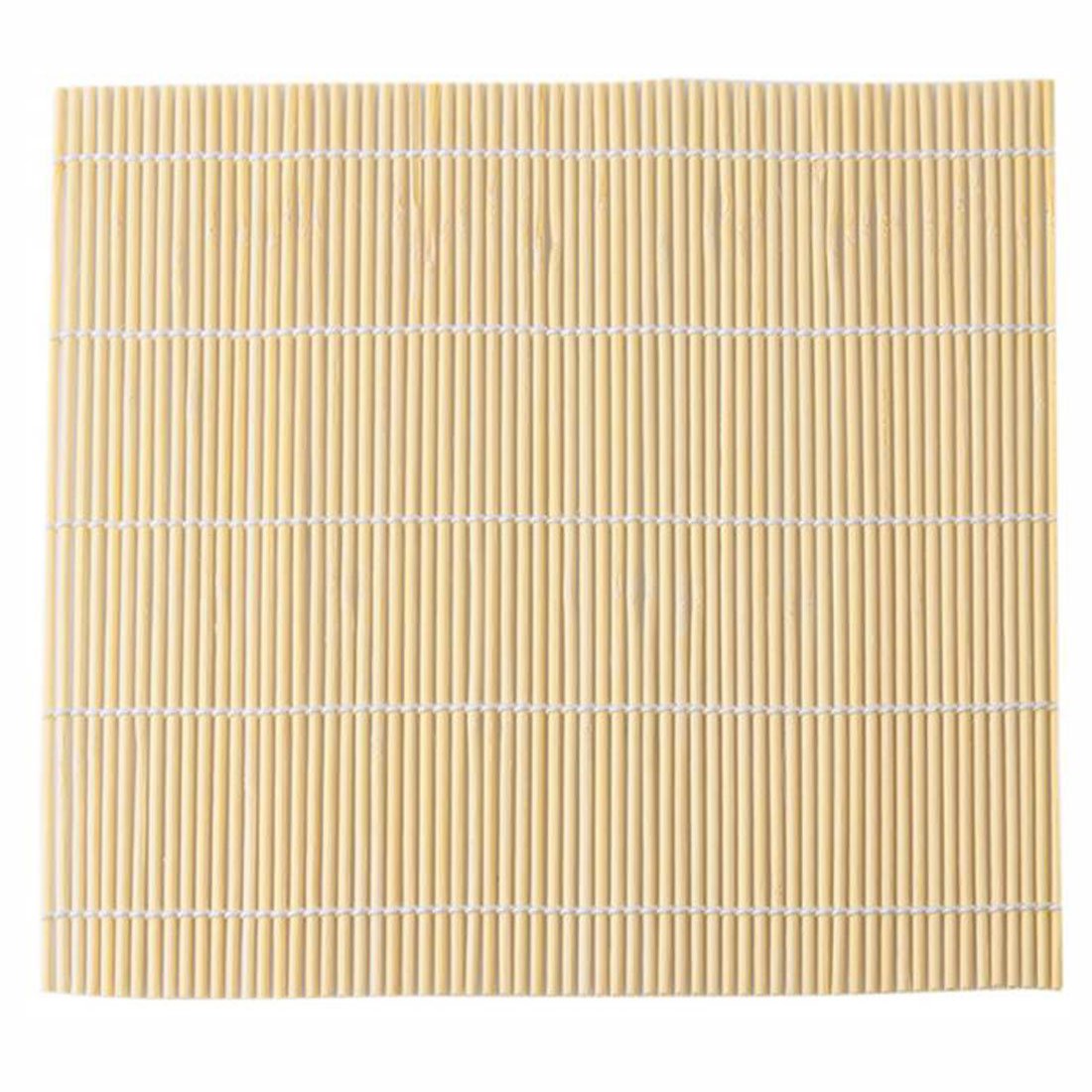 GARASANI 2 Pack Bamboo Gimbap Sushi Making Kit, 2 x Natural Bamboo Mat, 1 x Cooking Brush, 9.4" x 9.4" (Beige)