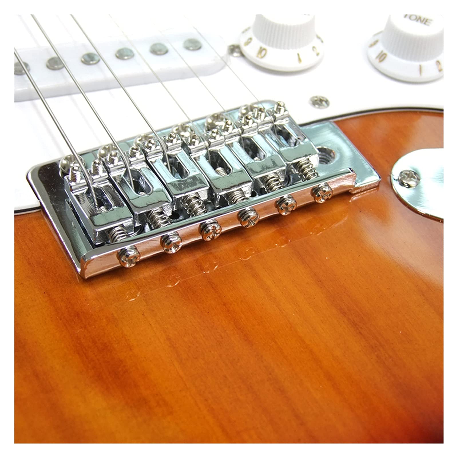 Electric Guitar 6 Strings Bridge Fixed Pickups 3S Frets 22 Sunburst Color Gloss Finish Guitar YYYSHOPP (Color : Guitar)
