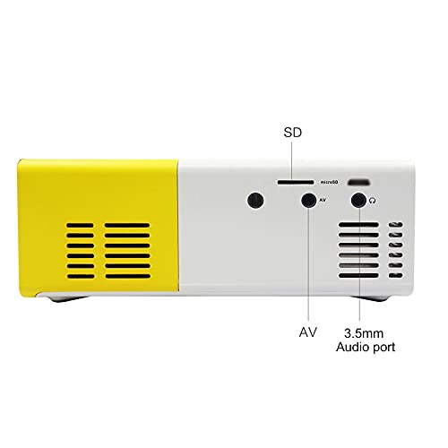 FZZDP Portable LED Mini Projector Home Theater Game Video Player SD Compatible USB Speaker YG-300 Child Beamer