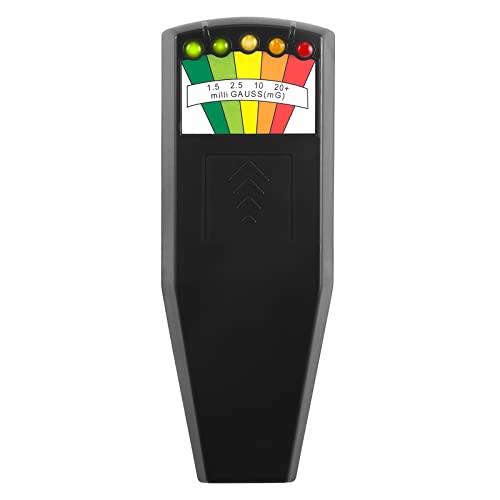 Jinyi EMF Meter 5 LED Magnetic Field Detector Ghost Hunting Paranormal Equipment Tester Counter (1 pcs)