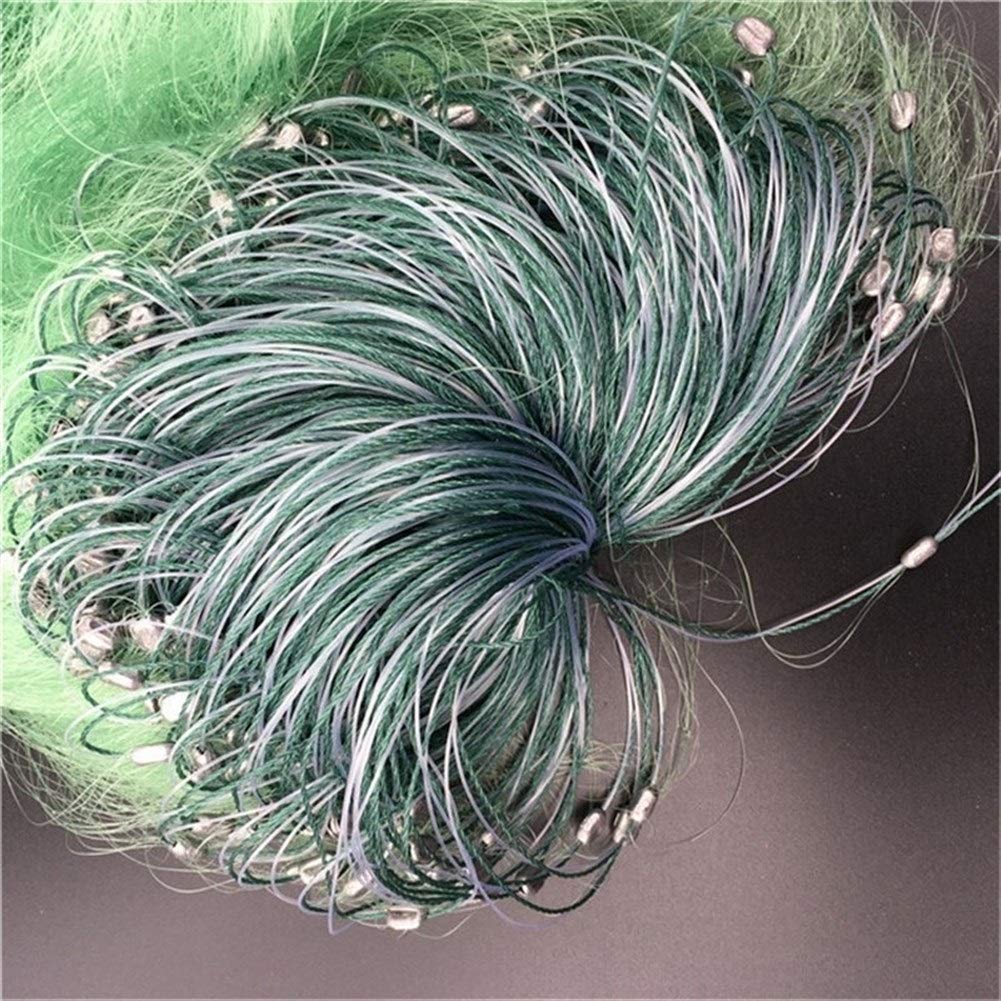 Fishing Net 3M Depth 100M Sinking Fishing Gill Net Three Layers Trammel Network Fishing Gillnet Carp Fishing Tools 0812 (Color : Green)