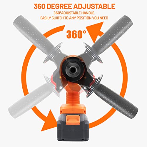Heywork Cordless Rotary Hammer Drill, 4 Modes Variable Speed and Adjustable Handle, SDS-Plus Chuck Hammer Drill with 21V 2*4.0Ah Li-ion Battery and Charger, Electric Hammer Drill for Wall, Concrete.