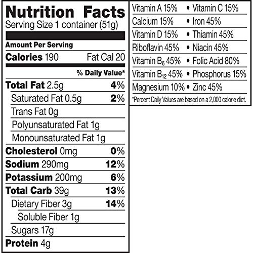 Honey Nut Cheerios Cups, Gluten Free, Cereal with Oats, 1.8 oz (Pack of 12)