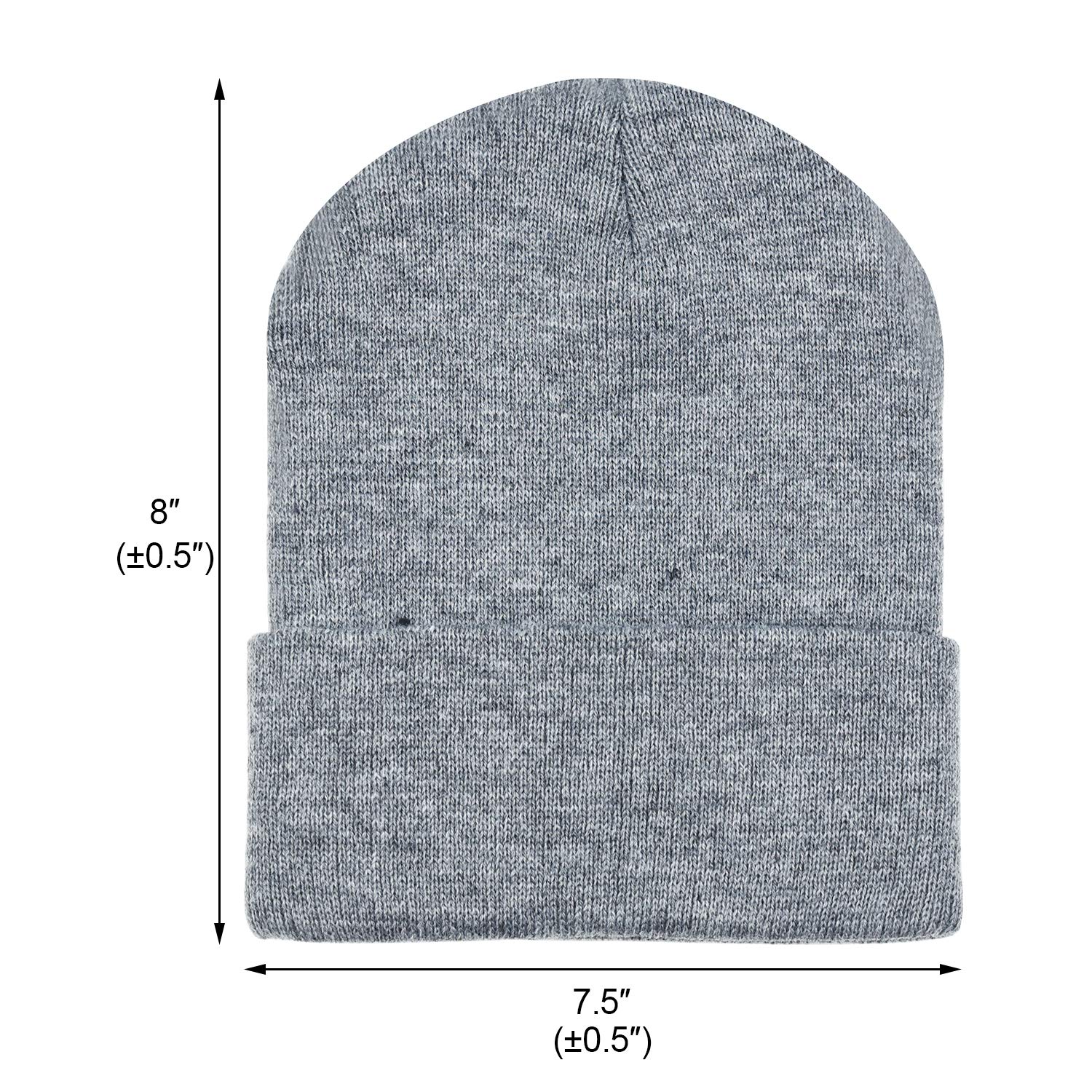 EAONE 2 Pack Winter Beanie Knitted Hat for Men Women Black & Grey Unisex Beanie Cap Stretchy Warm Cold Weather Stylish Cable Knitted Beanie Oversized Slouch Beanie Cap