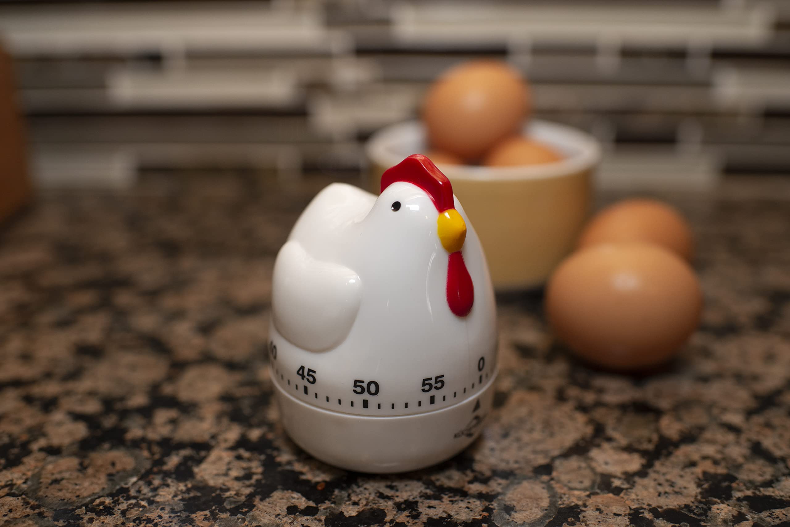 Küchenprofi Henriette Hen Manual 59 Minute Timer, 3.5 Inches, White
