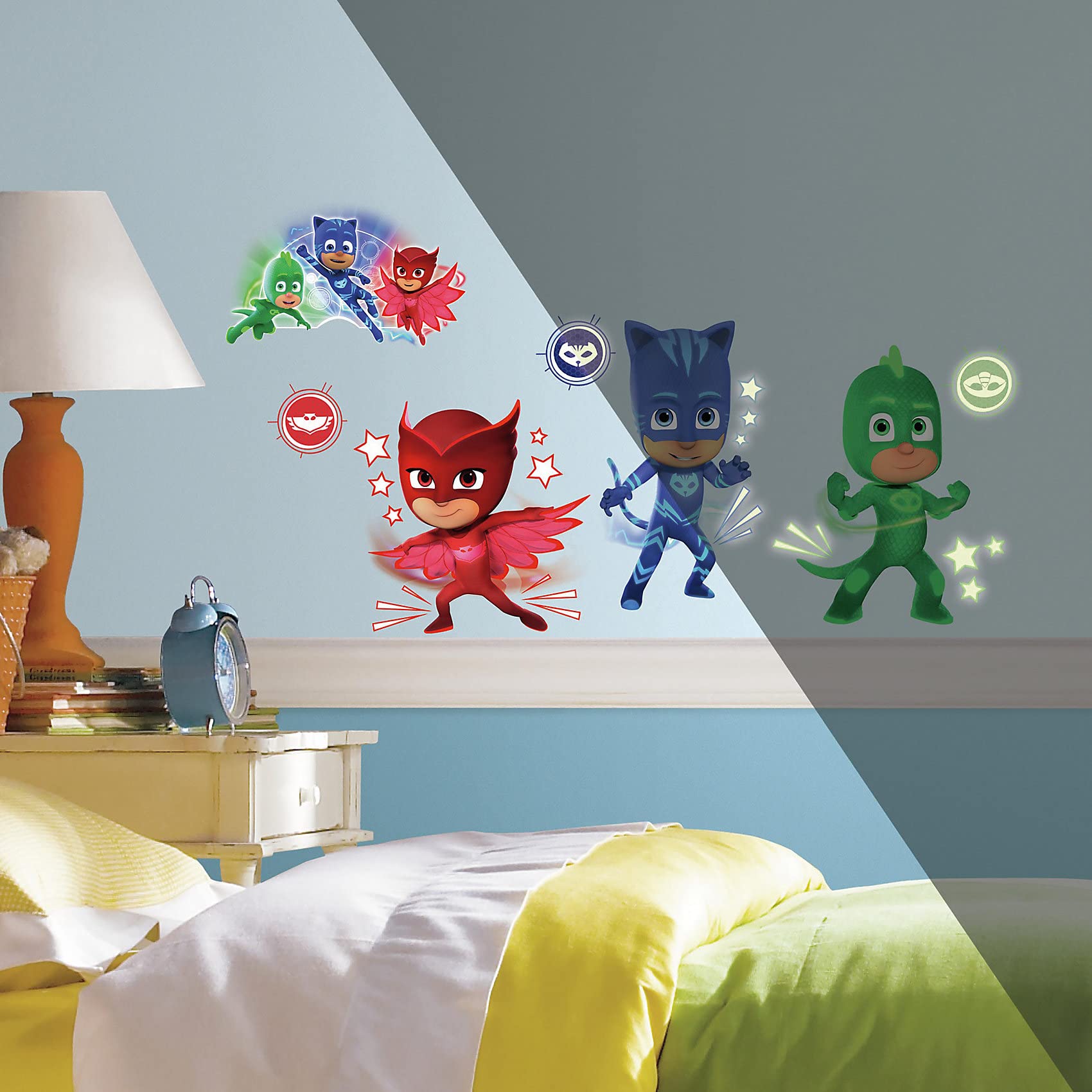 RoomMates PJ Masks Peel and Stick Wall Decals, Multicolor, RMK3595SCS