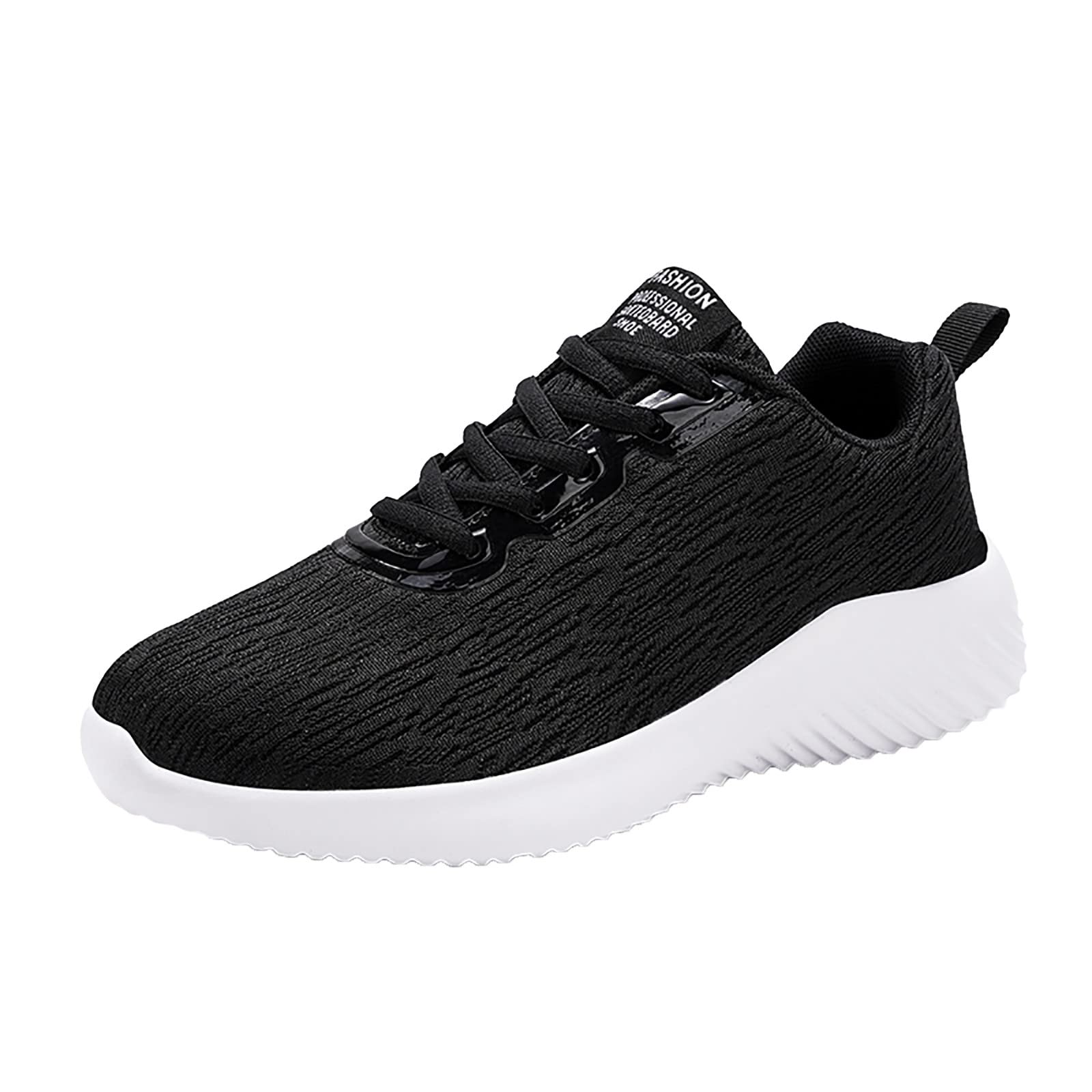 FASDNENDYS Fashion Men Mesh Casual Sport Shoes Lace Up Solid Color Running Breathable Soft Bottom Mens Club C 85 Sneaker White