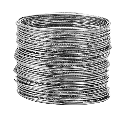 Ensoul 70pcs Hematite Color Flower Mixed Metal Aztec African Indian Vintage Multi Women Bangles Set