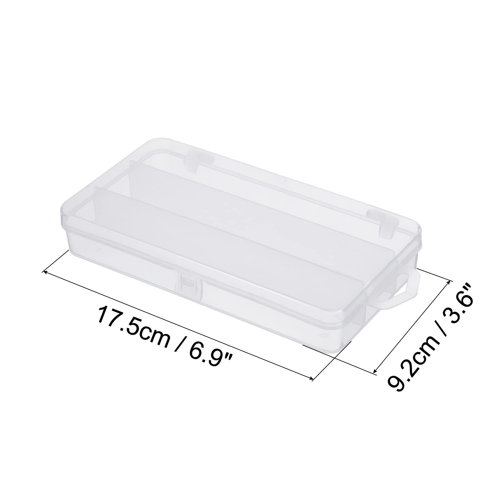 Fishing Tackle Accessory Box, 4 Pack Plastic 3-Grid Fish Lure Bait Hooks Organizer, Clear