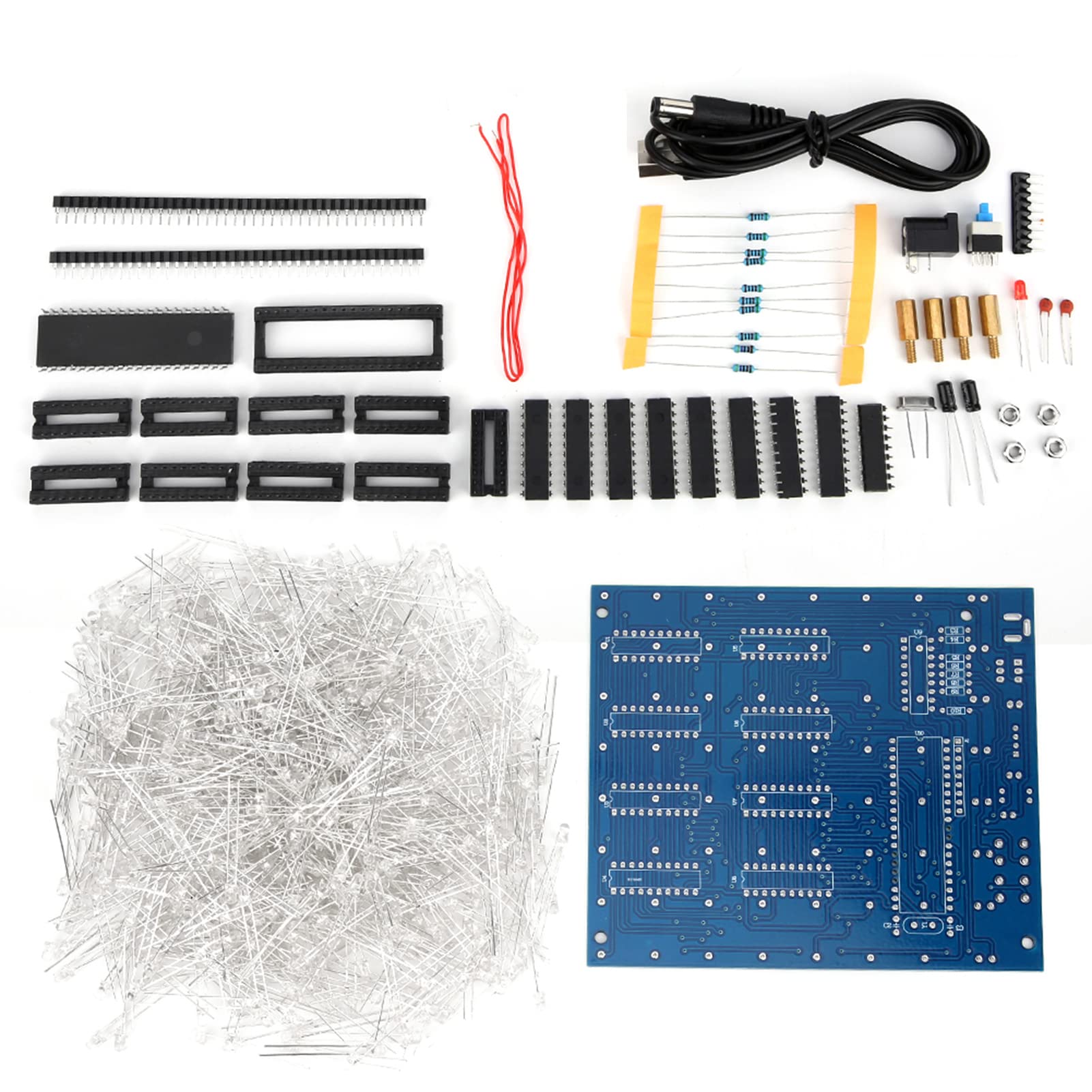 Honio Printed Circuit Board Kit, DIY PCB Prototype Board Kit, Practical Professional Impedance 4.5-5.5V Power Supply for 8 x 8 x 8CM Cubes