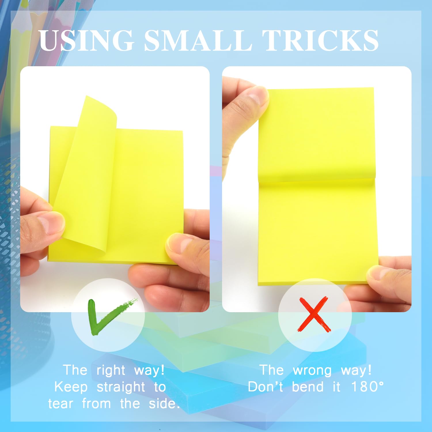Early Buy 8 Pads Sticky Notes 3x3 Self-Stick Notes 8 Bright Color Sticky Notes, 85 Sheets/Pad
