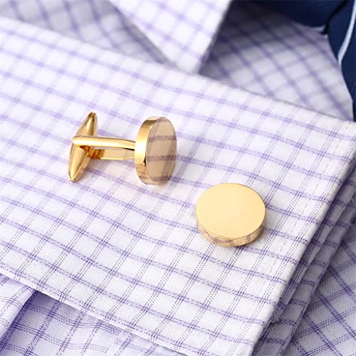 French Round Shirt Cufflinks Dress Buttons Cuff Buttons Four Colors (Color : D, Size : One Size) (D One Size)