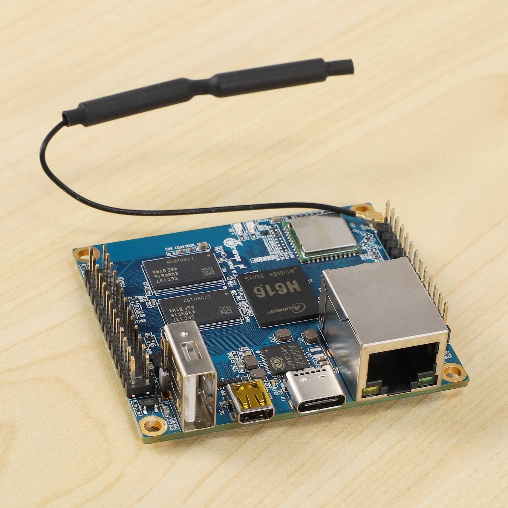 Geroosaty Orange Pi Zero 2,1GB RAM with H616 Chip,Support Gigabit Network, BT, Wif,Run 10,Ubuntu,OS Single Board, blue, 523529