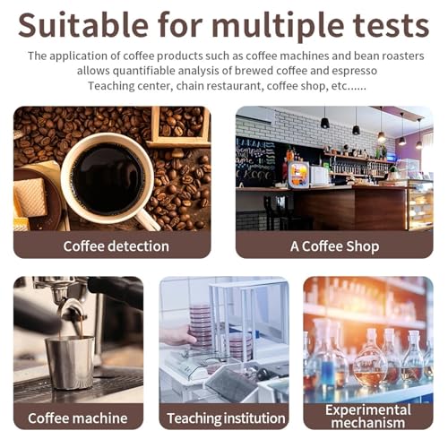 KYKYK Refractometer, Bluetooth Digital Coffee TDS Meter Coffee Concentration Test Automatic Refractometer Syrups 0-26% Brix 0-23% for Fruit, Homebrewing, Juice, Vegetables