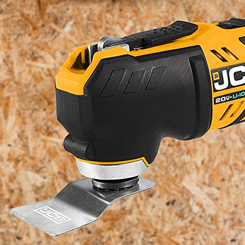 JCB Tools - JCB 20V Cordless Oscillating Power Tool - Multi Tool - No Battery - Bare Unit - For Home Improvements and Professional Use, Trimming, Plunge Cuts, Drywall, Wood, Plastic, Metal