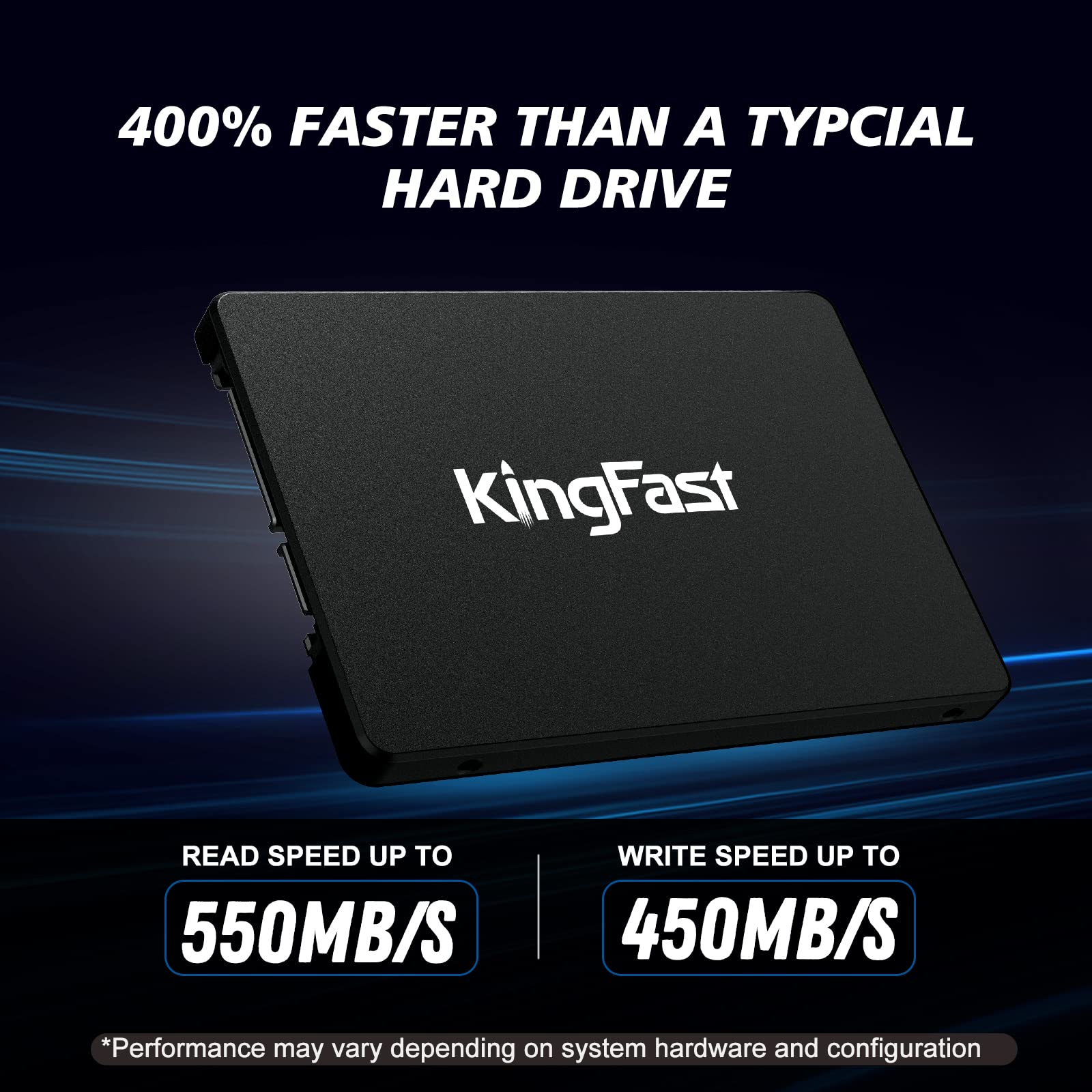 KingFast 512GB SSD SATA III 2.5 Inch Internal SSD - 6 Gb/s SSD Internal Hard Drive Up to 550 MB/s Compatible with Laptop & PC Desktop