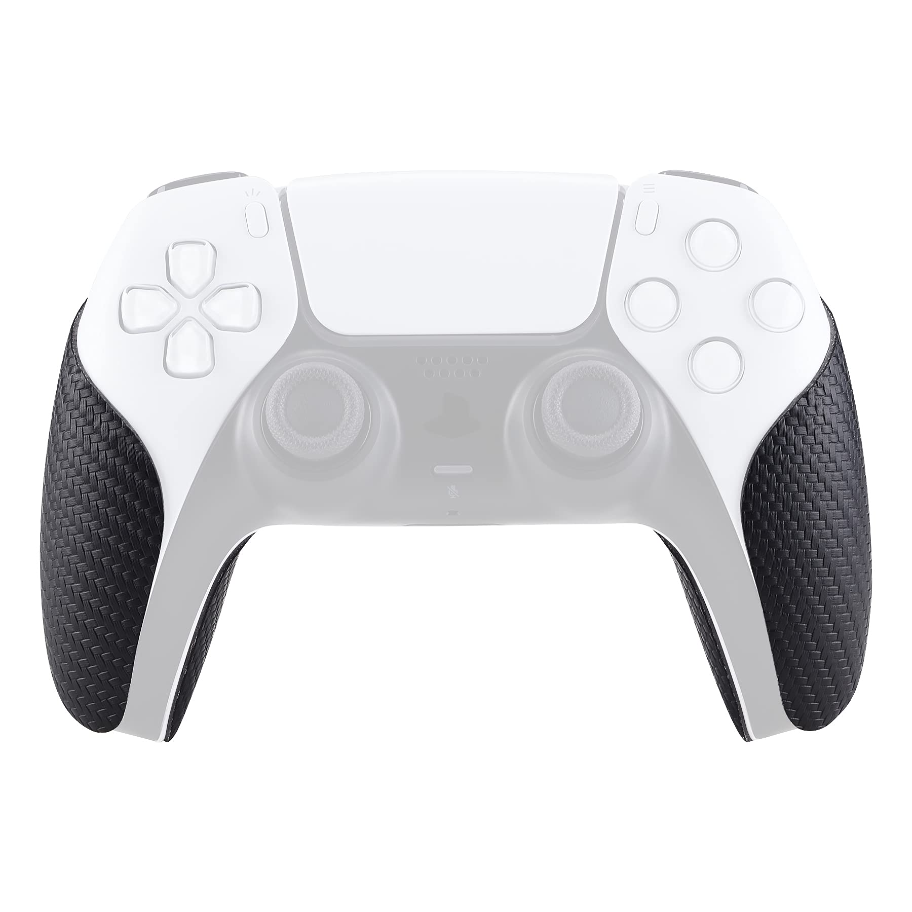 eXtremeRate PlayVital Anti-Skid Sweat-Absorbent Controller Grip for ps5 Controller, Professional Textured Soft Rubber Pads Handle Grips for ps5 Controller - Carbon Fiber