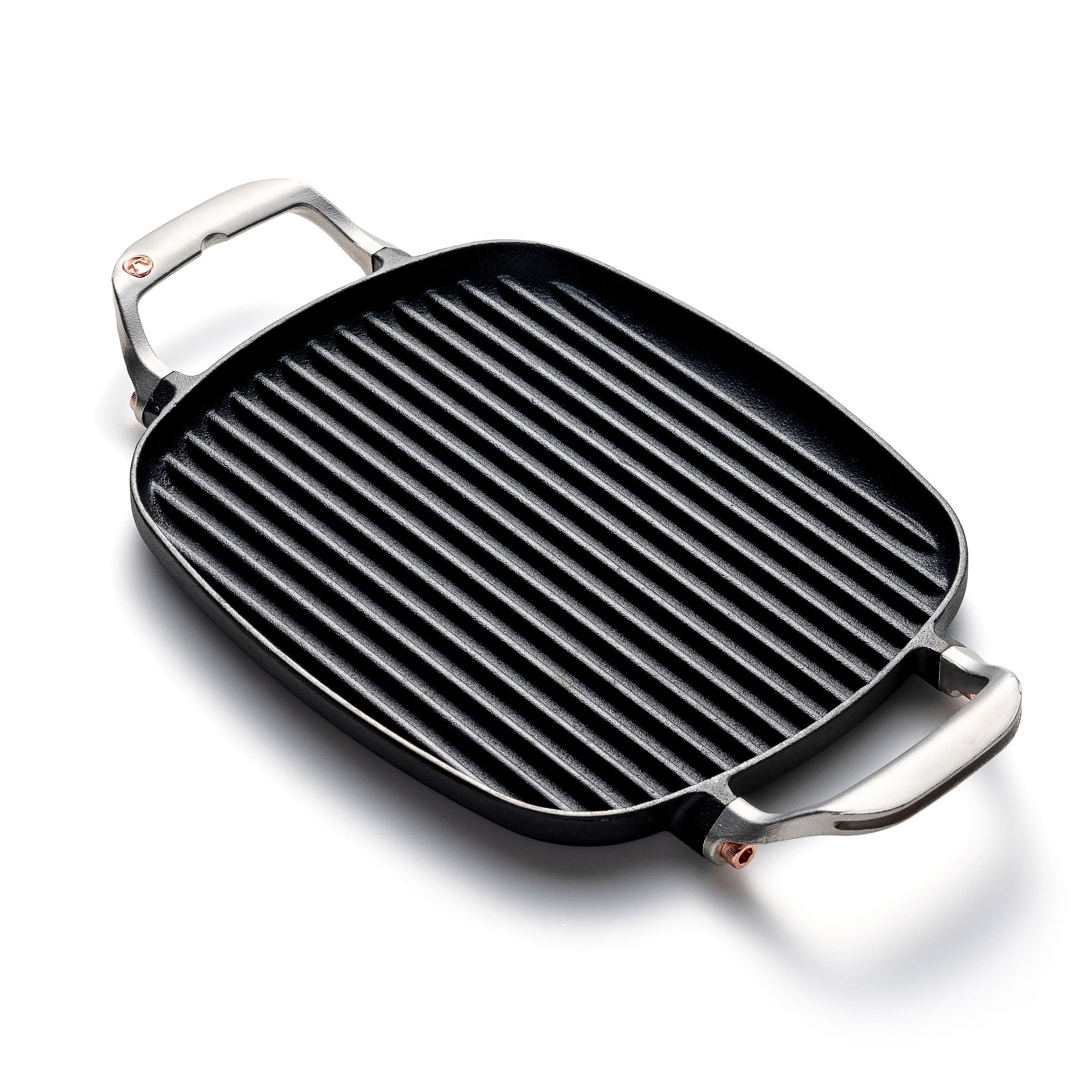 Outset Cast Iron Grill Pan With Ridges 8.5โ x 14.25โ x 1.5โ