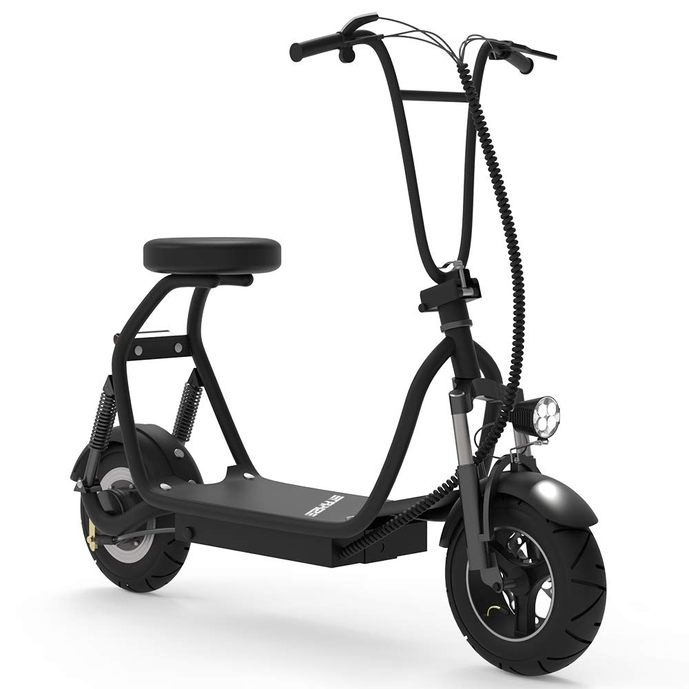 Electric Scooter Commuter Scooter 350W 48V 18.6 Miles ,Solid Rubber Tire, Long-Range Battery Foldable Easy Carry Portable Design, Adult Electric Scooter Up to 18MPH (Black)