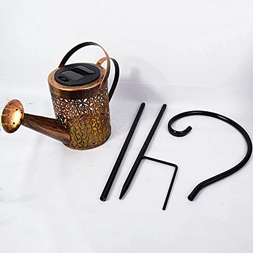 IERKEIE Solar Garden LED Light, Hollow Watering Can Lights Outdoor Decoration, Garden Stake Light for Pathway Yard Lawn Patio Landscape Decor