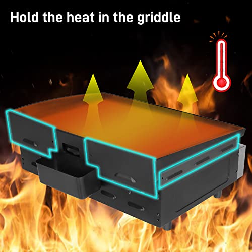 JiRiCHMi Blackstone Griddle Accessories - Wind Guards For Blackstone Griddle 22β,Grill Accessories For Outdoor Cooking,Compatible With Rear Grease Cup, Hood And Side Shelf
