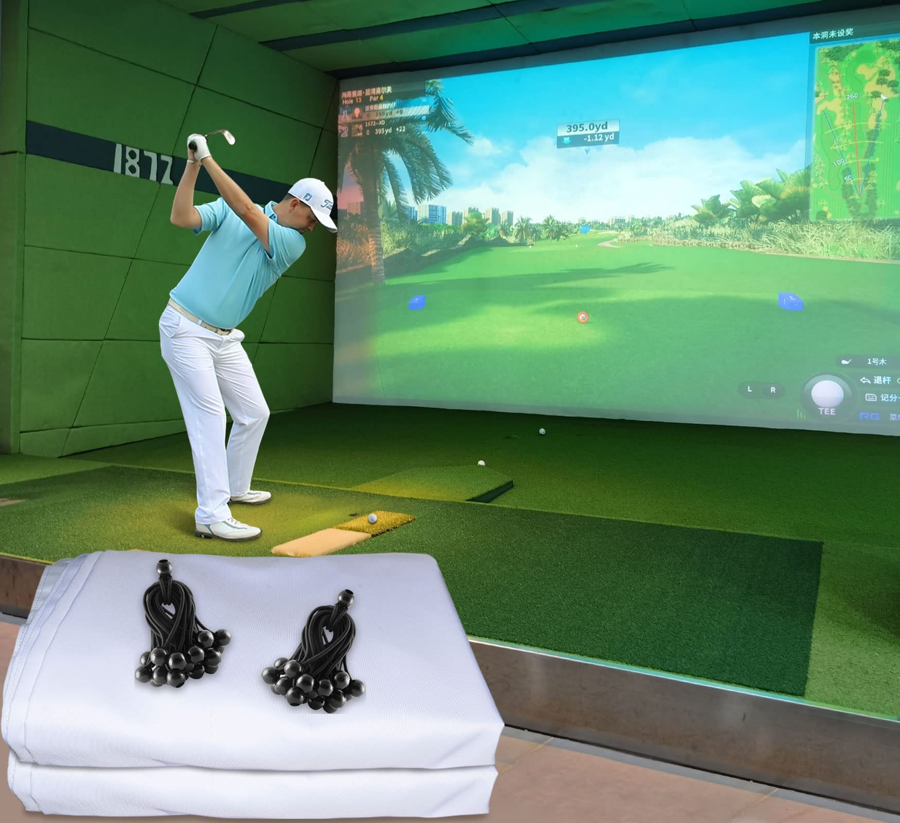 Gagalileo Golf Simulator Impact Screen, Golf Projection Screen, Projection Screen for Golf Training, Golf Swing Trainers,Indoor Golf Simulator Impact Screen for Home Beginners