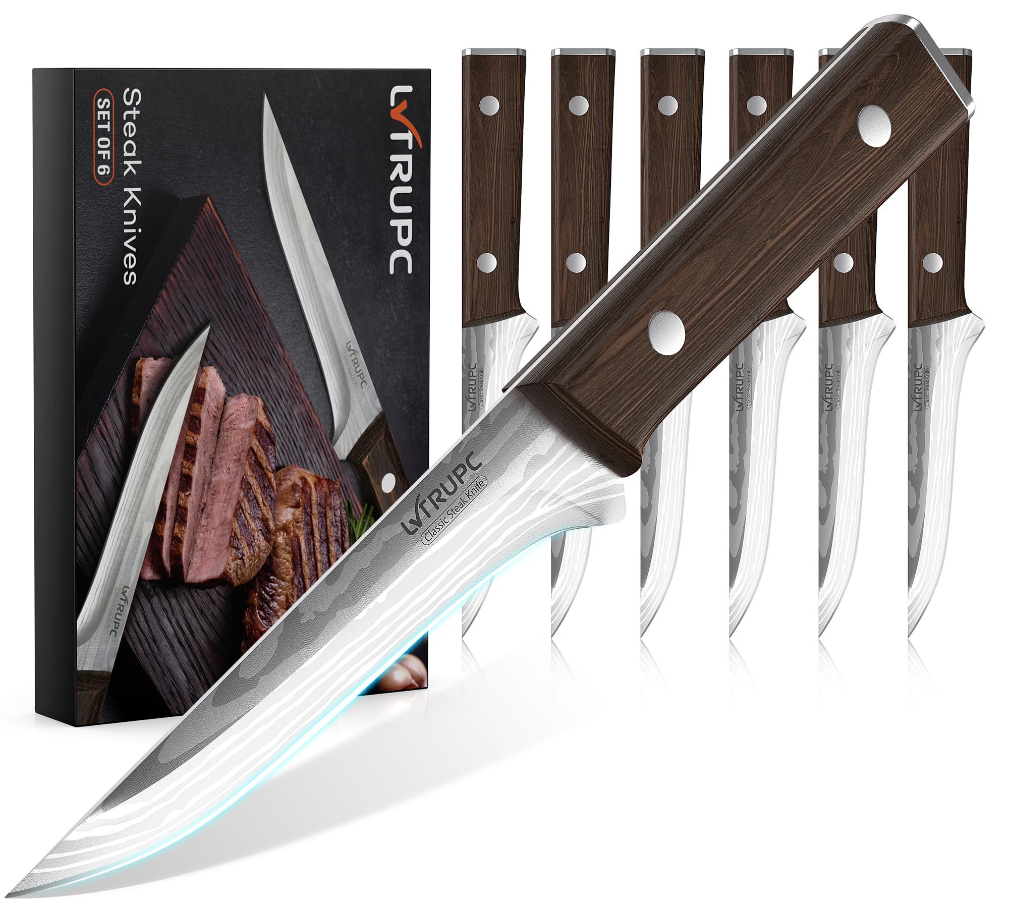 Lvtrupc Steak Knife With Wood Handle