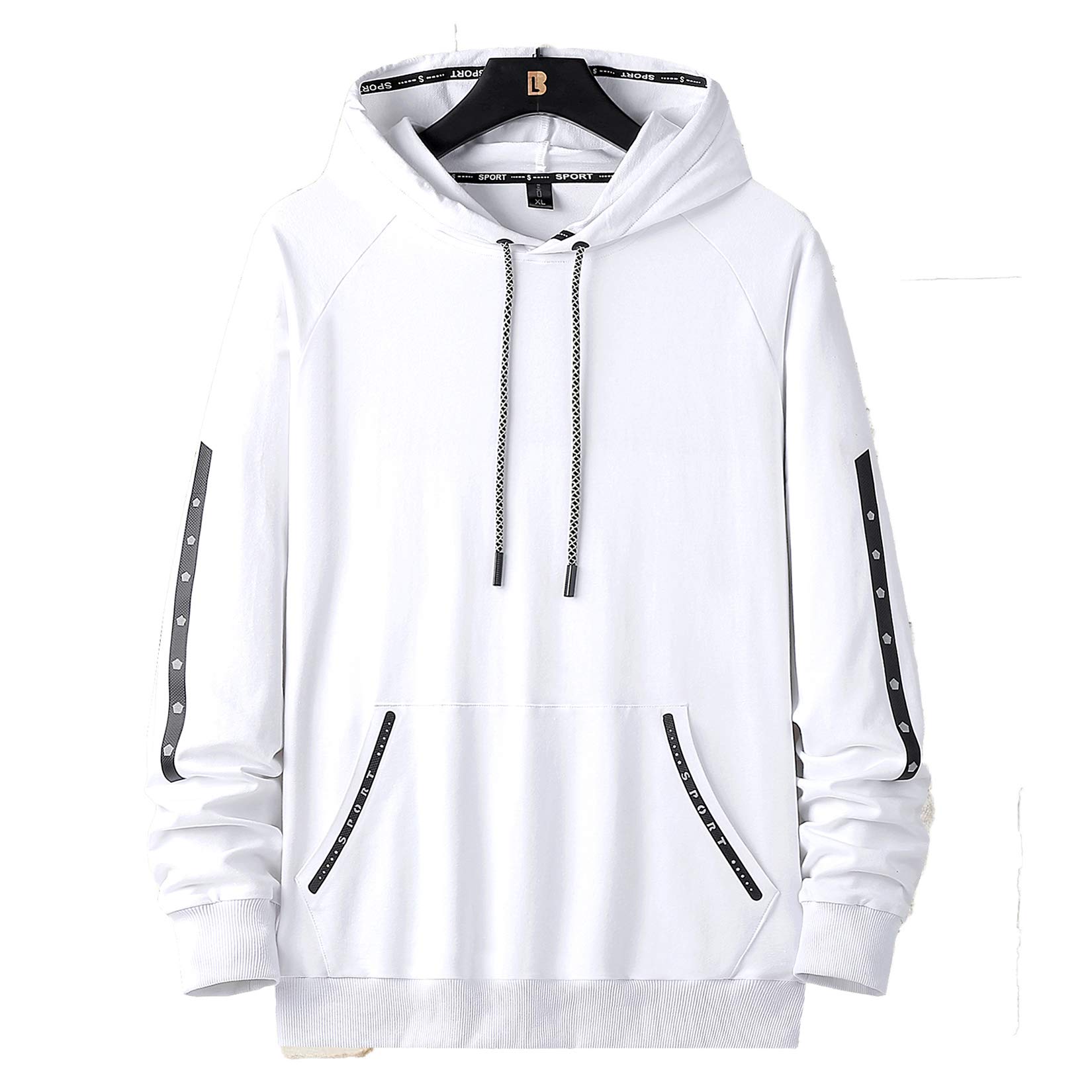 DOSLAVIDA Men's Athletic Sweatsuits Set 2 Piece Outfits Hooded Track Suits Casual Running Jogging Sports Jacket And Pants